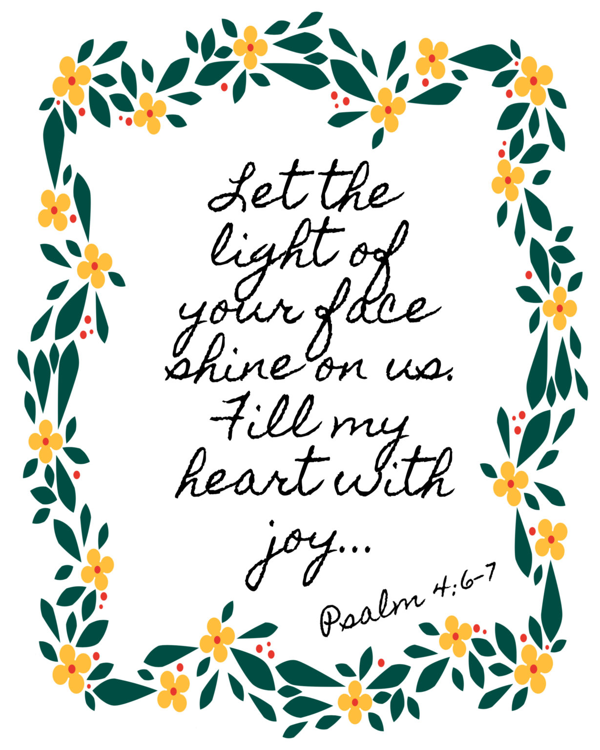 Pretty Bible Verse Printables- Psalm 4 ~ White Arrows Home