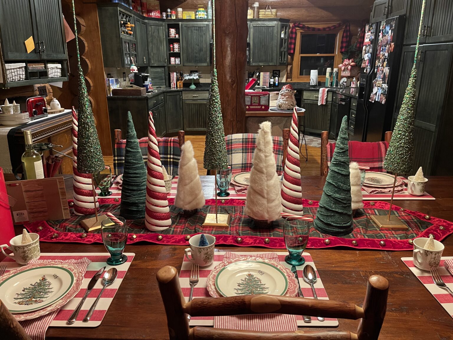 Setting a Holiday Table with Spode Christmas Tree China ~ White Arrows Home