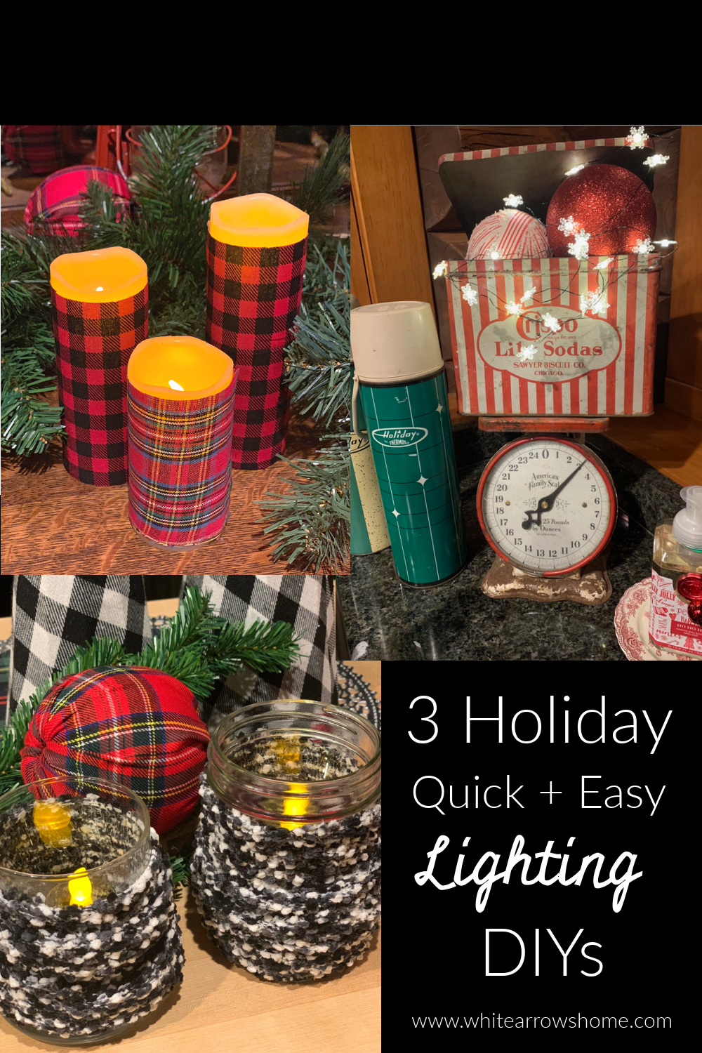 Three Christmas Lighting Projects ~ White Arrows Home