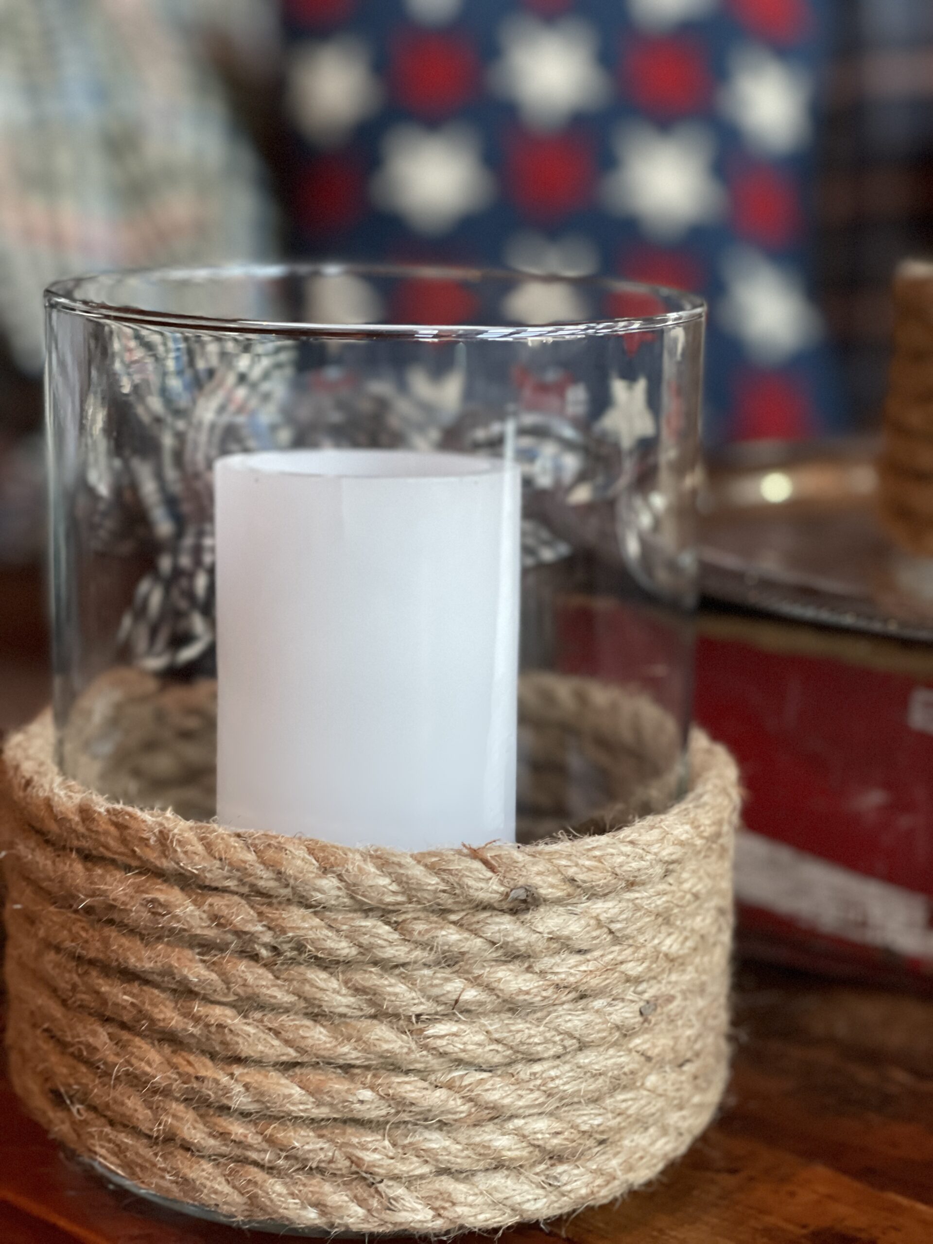 DIY Nautical Candle Holders ~ White Arrows Home
