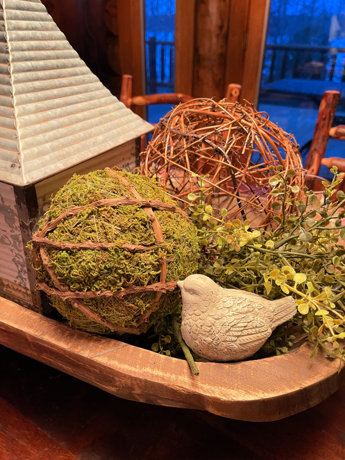 Spring Bird House Tablescape ~ White Arrows Home