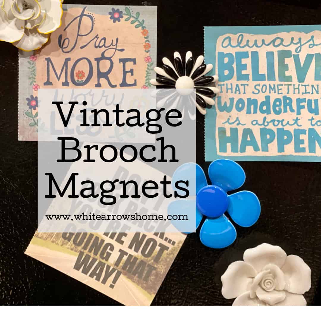 Vintage Brooch Magnets ~ White Arrows Home