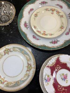Mix and Match Vintage Dishes ~ White Arrows Home