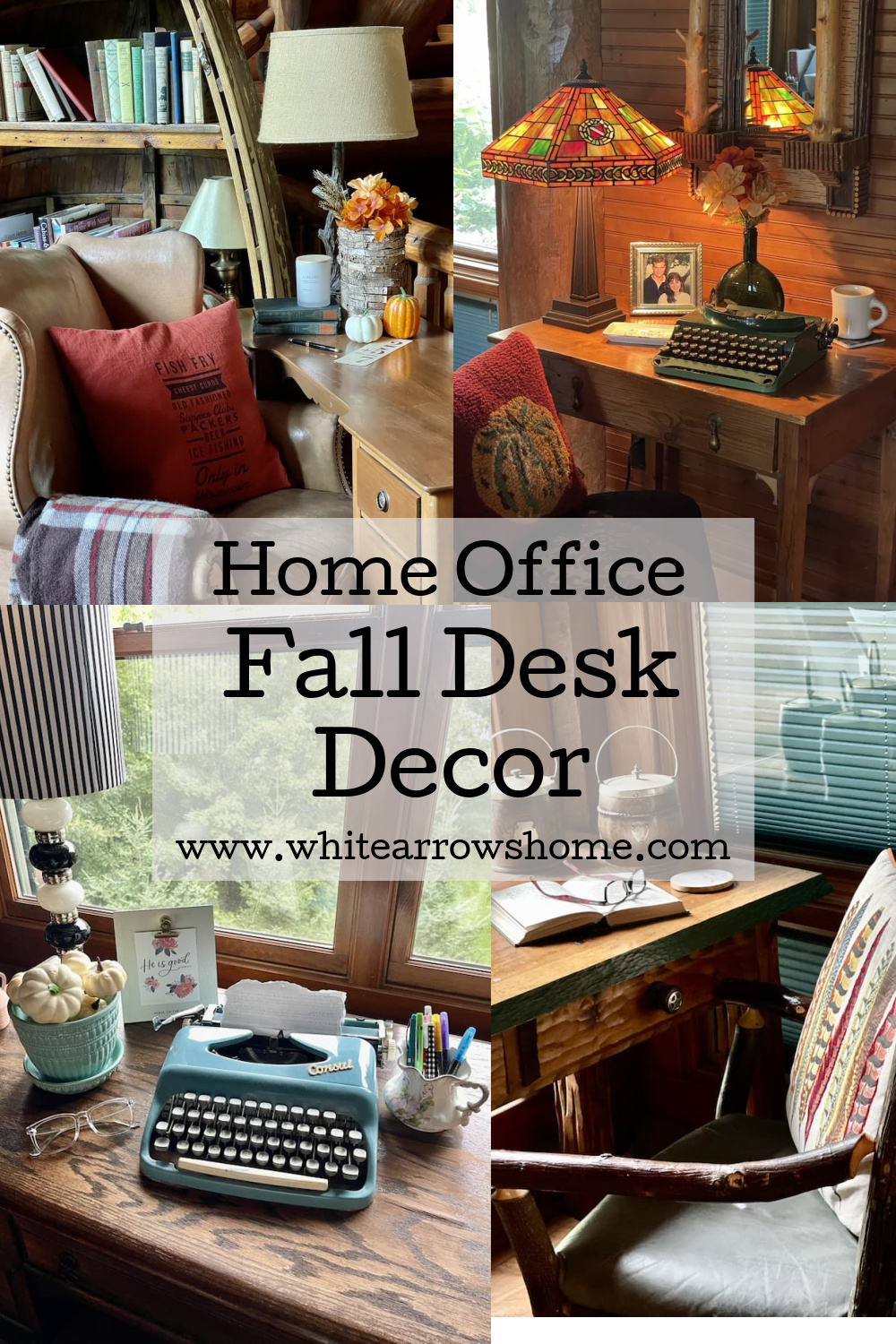 Fall Home Tour of Beautiful Work Spaces and Desks ~ White Arrows Home