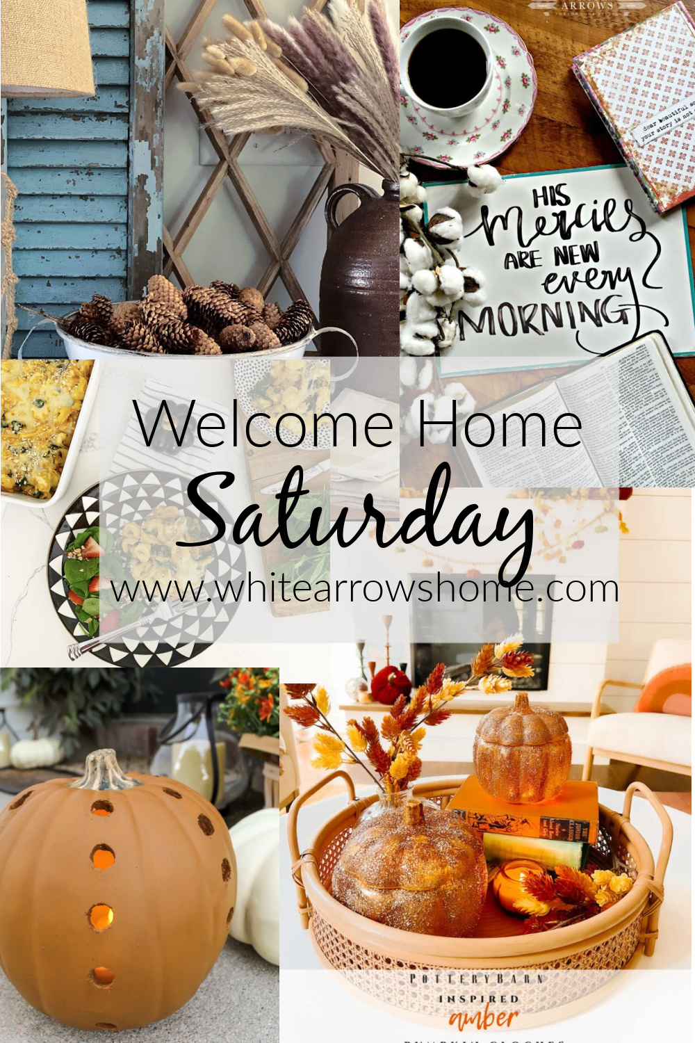 Fall Decor and Recipes at Welcome Home Saturday ~ White Arrows Home