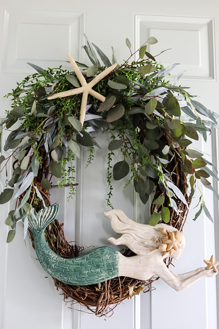 Cottage-On-Bunker-Hill-Coastal-Mermaid-Wreath ~ White Arrows Home